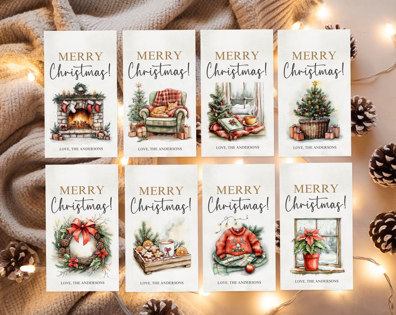 Editable Christmas Gift Tags, Holiday Gift Tag, Holiday Gift Tags ...