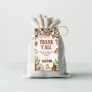 Editable My First Rodeo Birthday Favor Tags, Rodeo Birthday Thank You ...