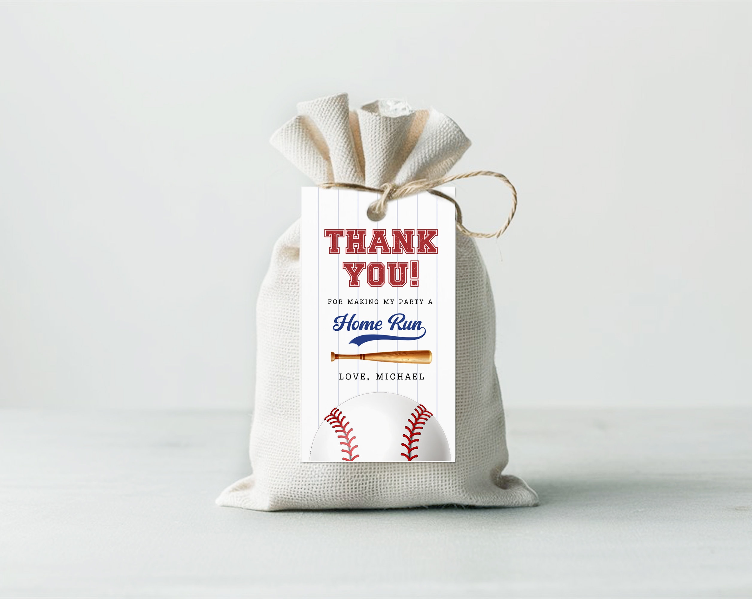 Editable Baseball Favor Tags, Baseball Thank You Tags, Baseball Gift ...