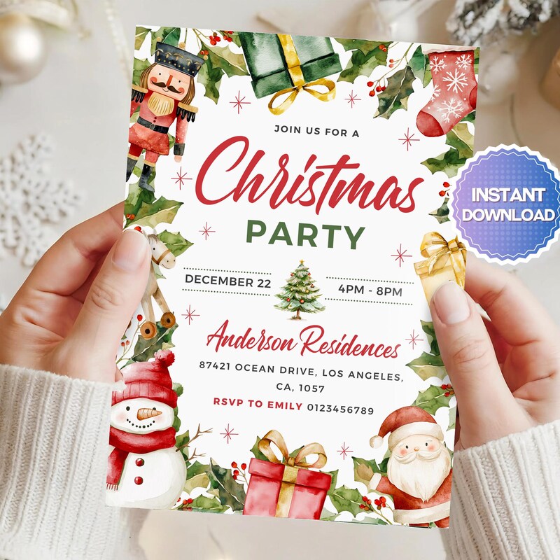 Christmas Invitation - Etsy