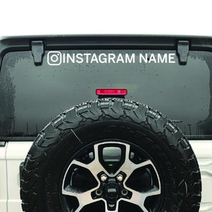 Custom Instagram Social Media Tag Name Decal Sticker - Etsy