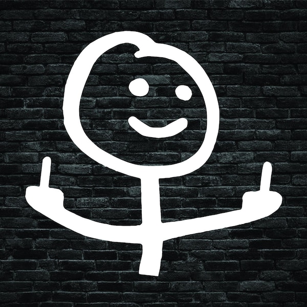 Middle Finger Wa Sticker - Etsy Australia