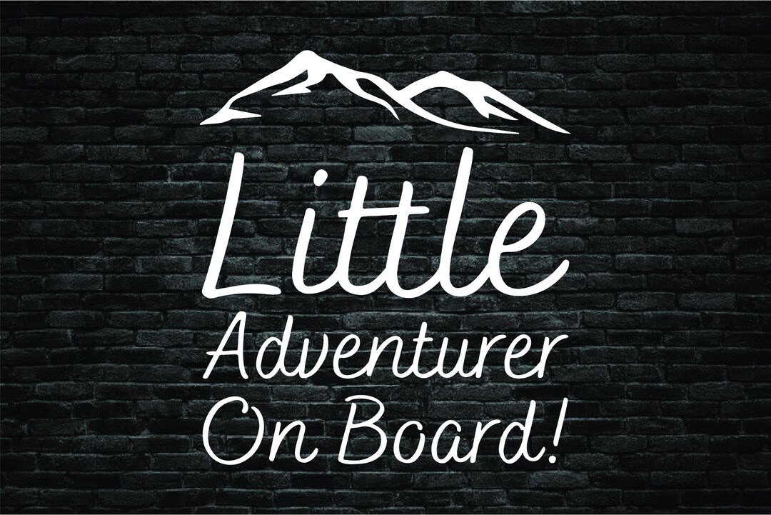 Little Adventurer/s on Board Vinyl Decal - Etsy