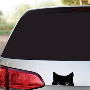 Vinyl Car Decal Waterproof PVC Stickers Peeking Cat Stickers for Car ...