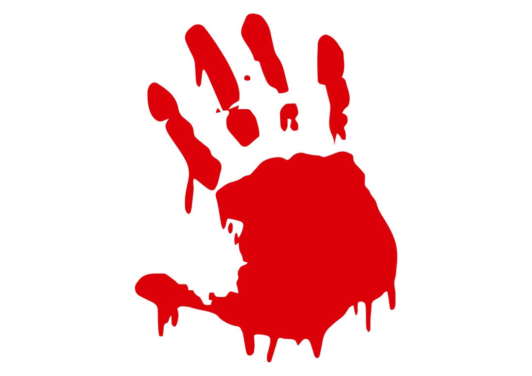 Zombie Bleeding Handprint Vinyl Decal Sticker - Etsy