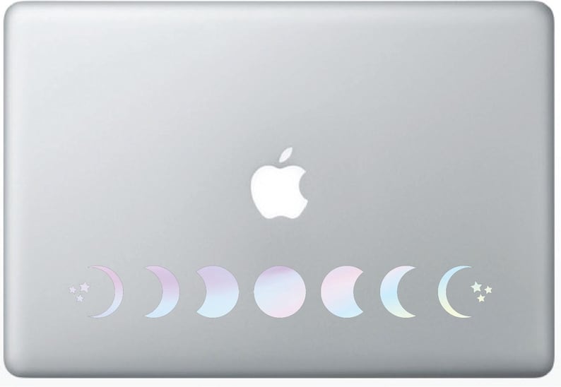 Holographic Moon Phases Vinyl Decals / Hydro Flask, Car, Laptop ...