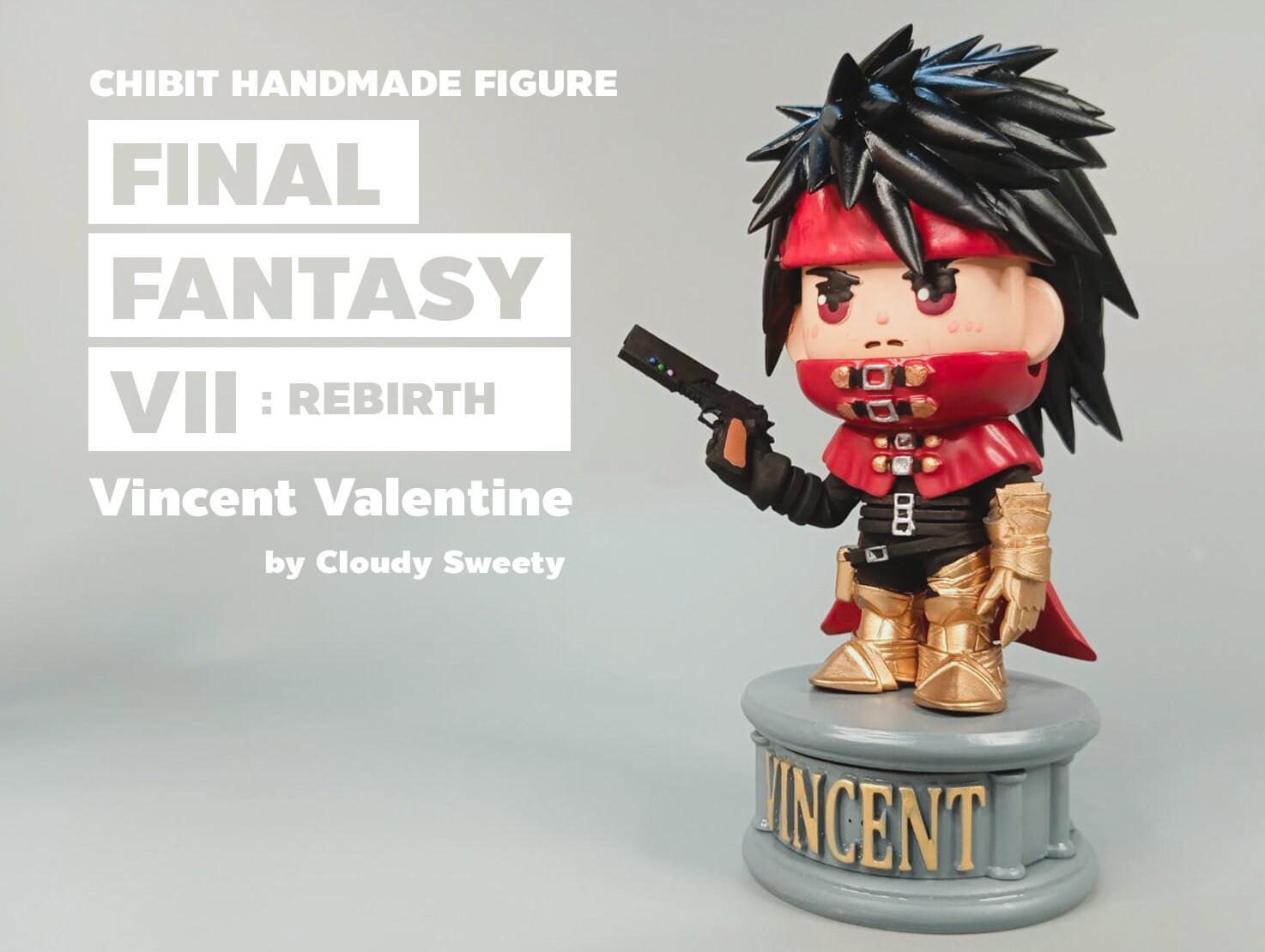 FFVII Chibi : Vincent Valentine Figure Made Form 3d Printer and Hand ...