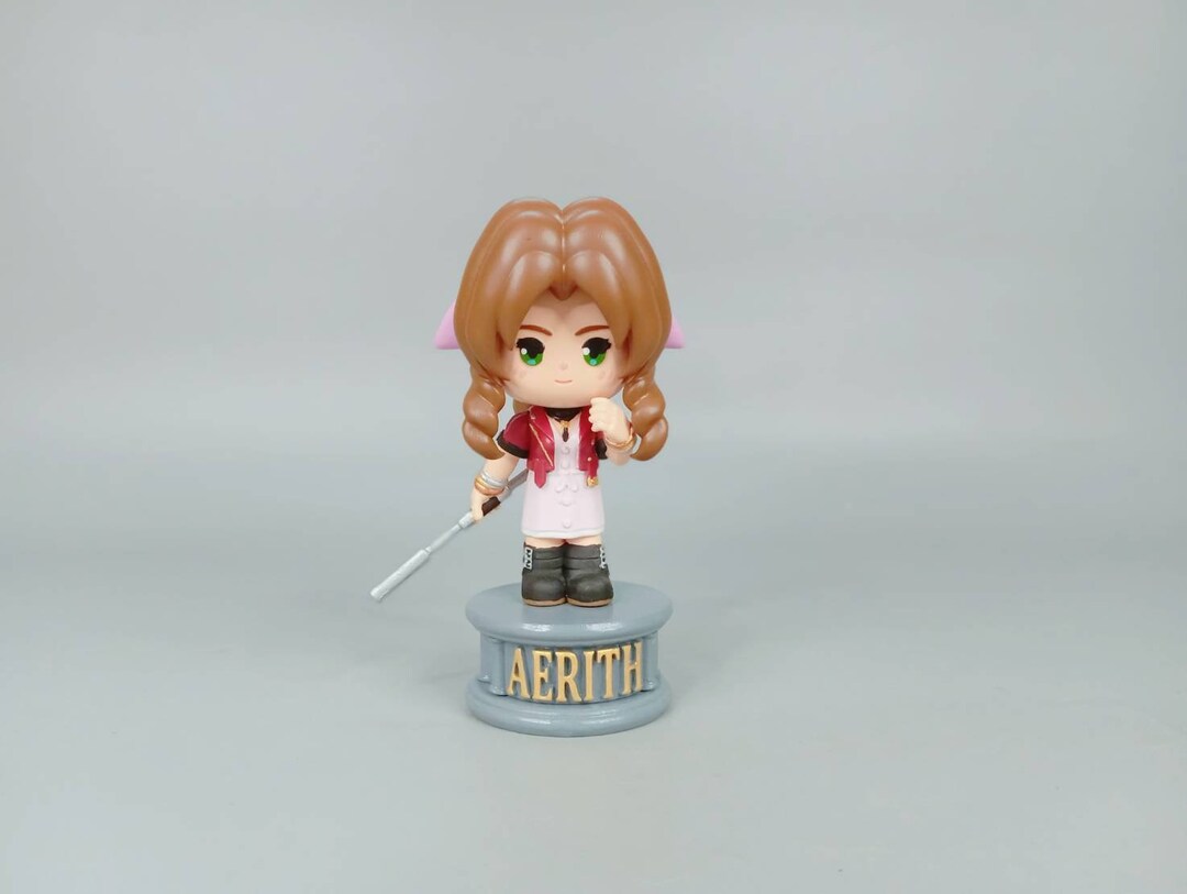 FFVII Chibi : Aerith Gainsborough Figure Made Form 3d Printer and Hand ...
