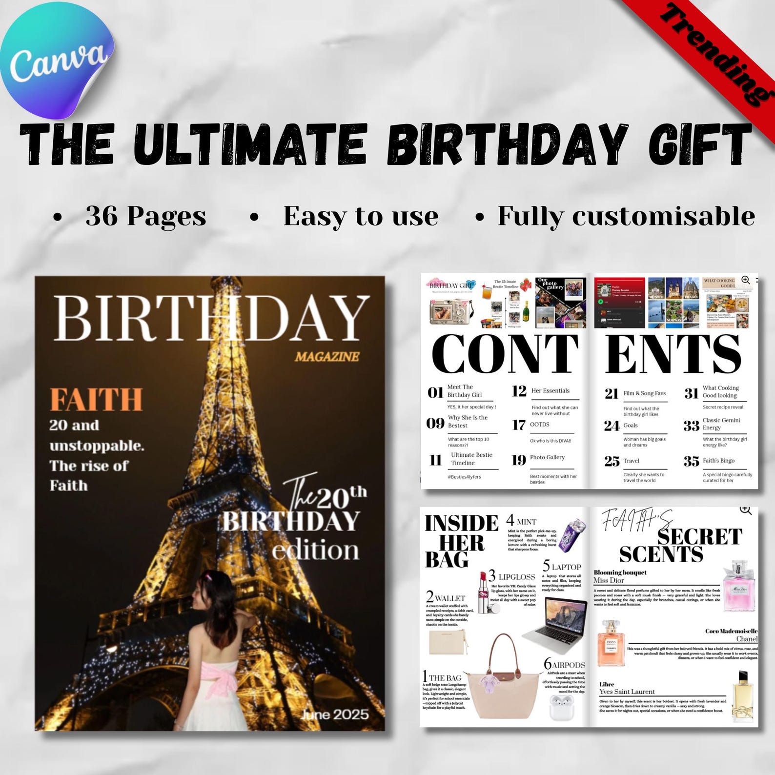Customizable Birthday Magazine - Etsy