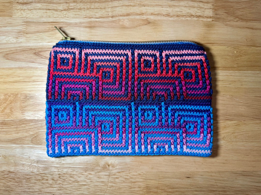 Zippered Pouch - Amazing Squares - Mosaic Crochet - Etsy