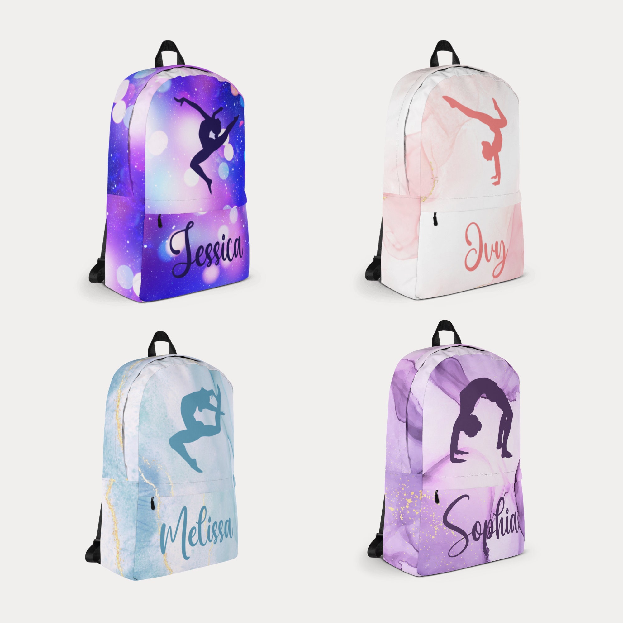 Kids Gymnastic Backpack Personalized School Bag for Young Girl Gift for ...