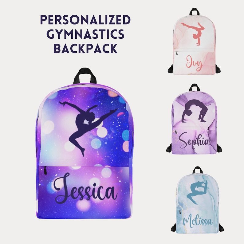 Kids Gymnastic Backpack Personalized School Bag for Young Girl Gift for ...