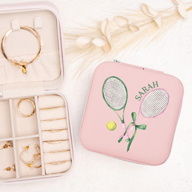 Tennis Travel Jewelry Box Personalized Woman Tennis Player Gift for ...