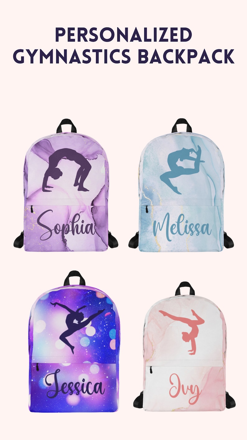 Kids Gymnastic Backpack Personalized School Bag for Young Girl Gift for ...