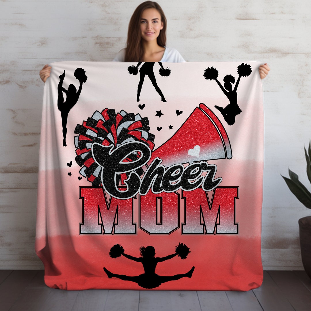 CHEER Mom Blanket Cheerleader Mama Gift Cheerleading Blanket With Name ...
