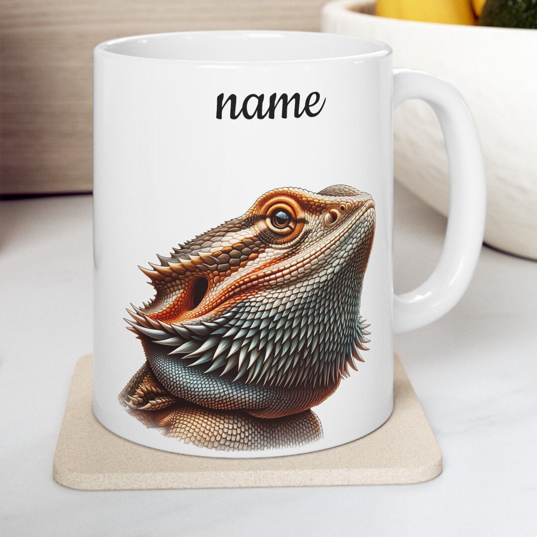 Bearded Dragon Mug Custom Name Custom Reptile Mug Lizard Coffee Cup ...