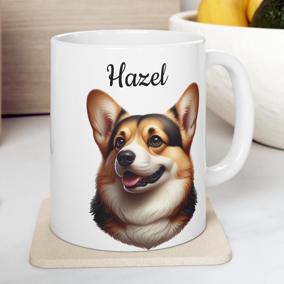 Corgi Mug Custom Name Custom Dog Mug Dog Coffee Cup Personalized Pet ...