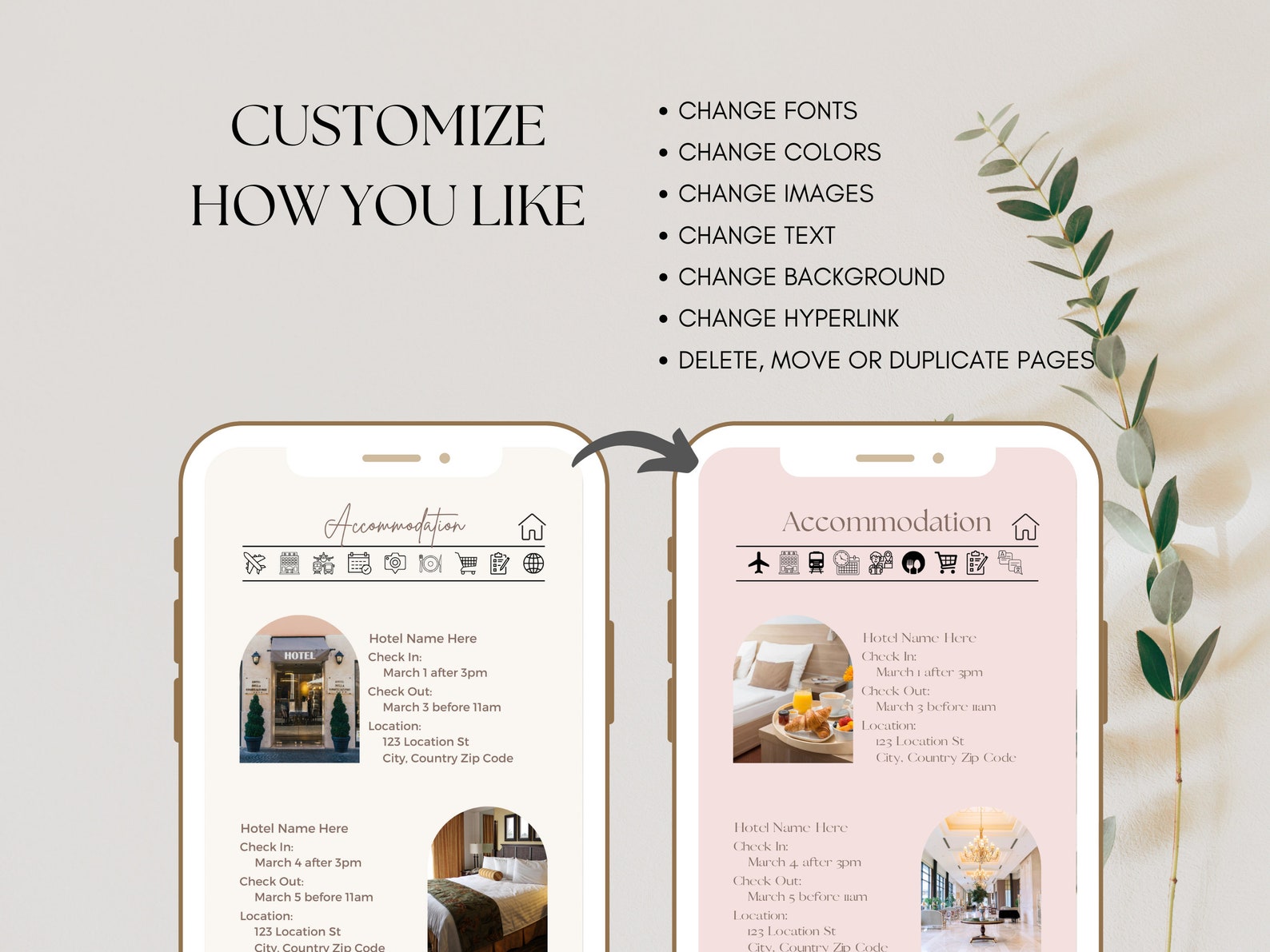 Travel Itinerary Template Osaka Travel Planner Mobile Template Download ...