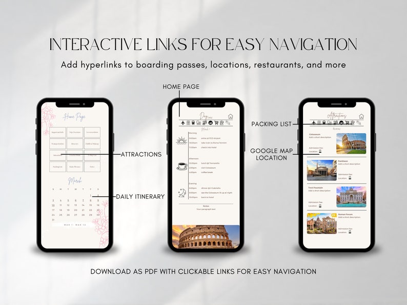 Italy Travel Planner Travel Itinerary Template Printable Travel Guide ...