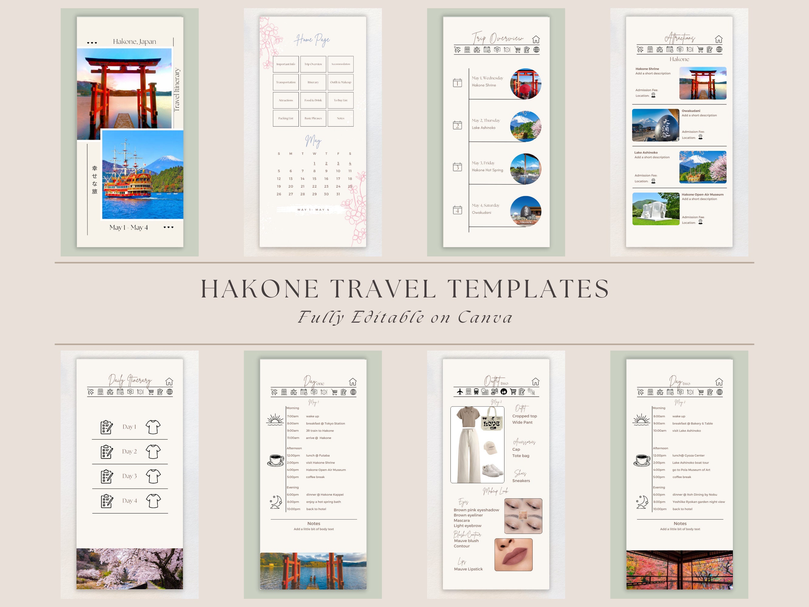 Travel Guide Vacation Plan Template Digital Template Daily Itinerary ...