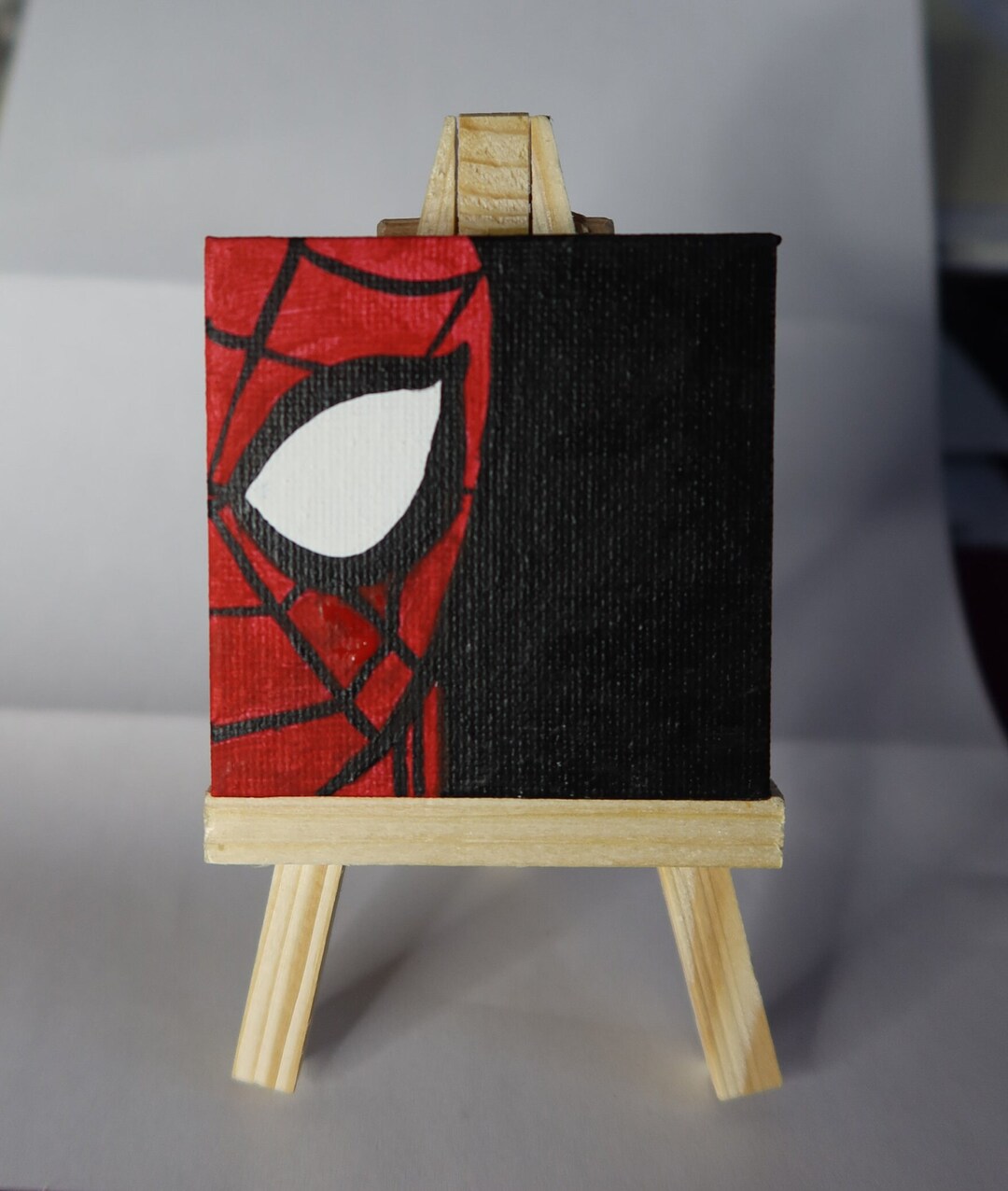 Spiderman 2x2 Mini Canvas Handpainted - Etsy