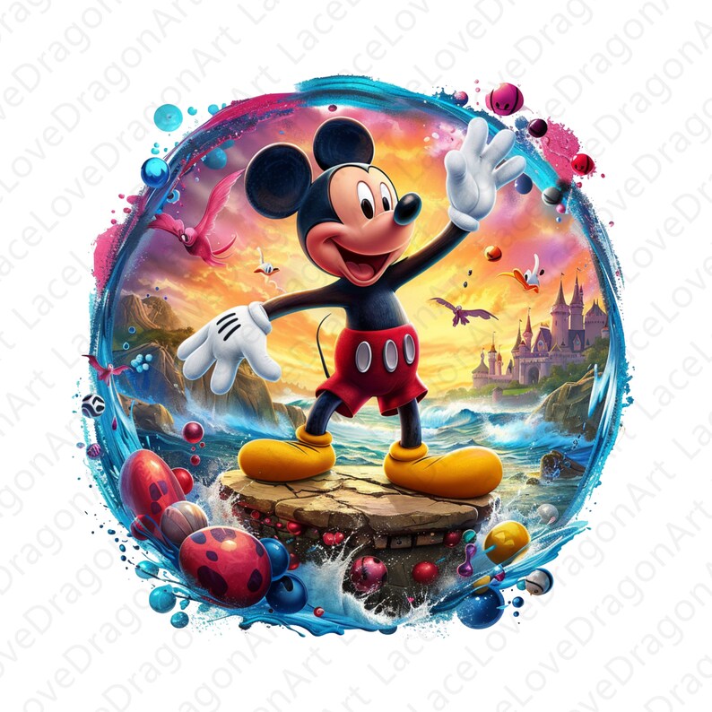 Mickey Mouse Png, Mickey Standing on the River, Transparent Image ...