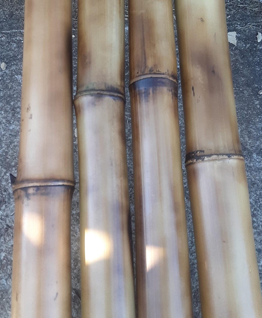 1.5-2" Bamboo Poles 4 Pack Bamboo Craft Sticks Garden Decor Wood Bamboo ...