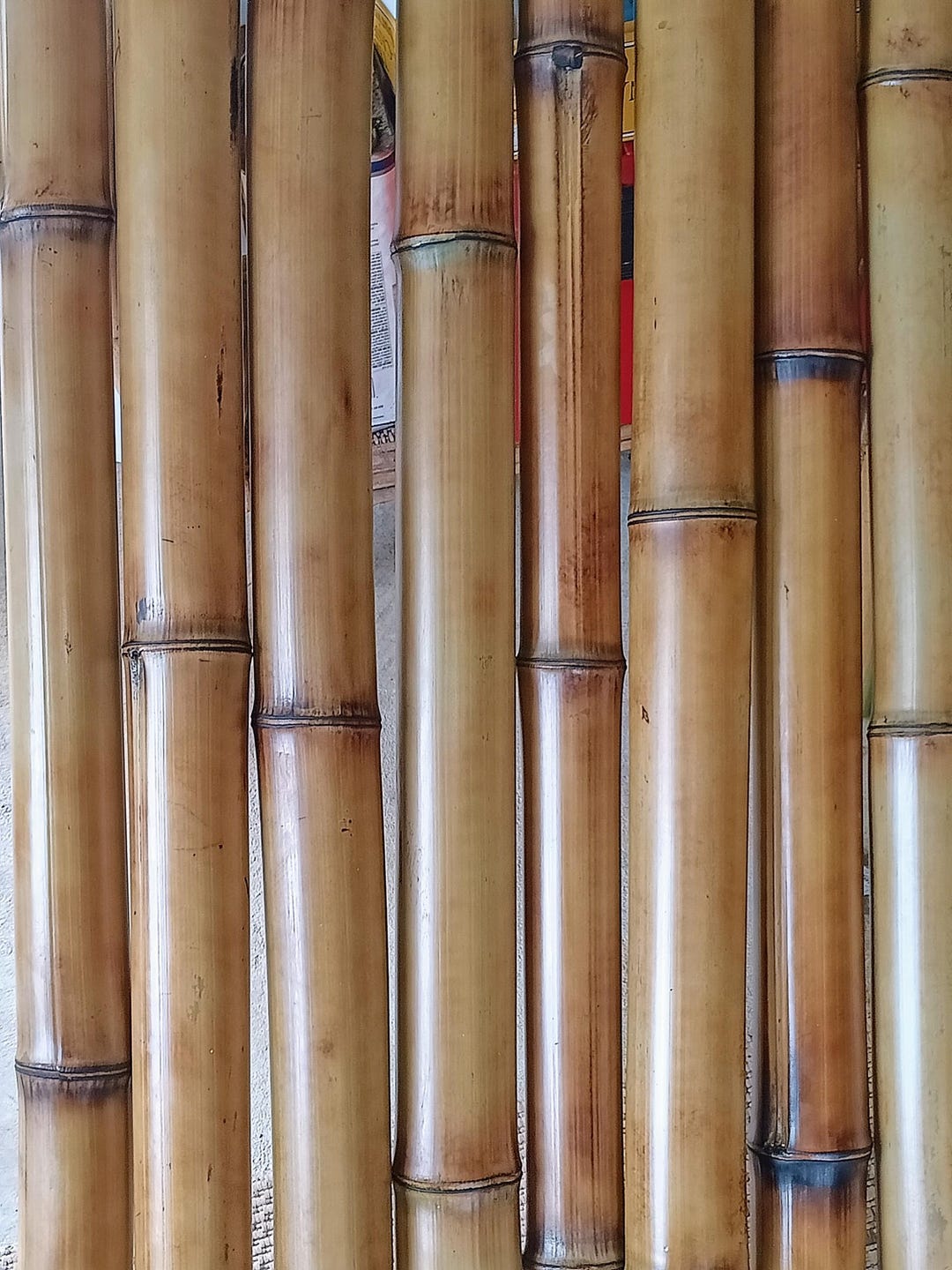 1.5-2" Bamboo Poles 4 Pack Bamboo Craft Sticks Garden Decor Wood Bamboo ...