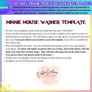 Minnie Mouse Easter Washing Machine Template , Easter Washing Machine ...