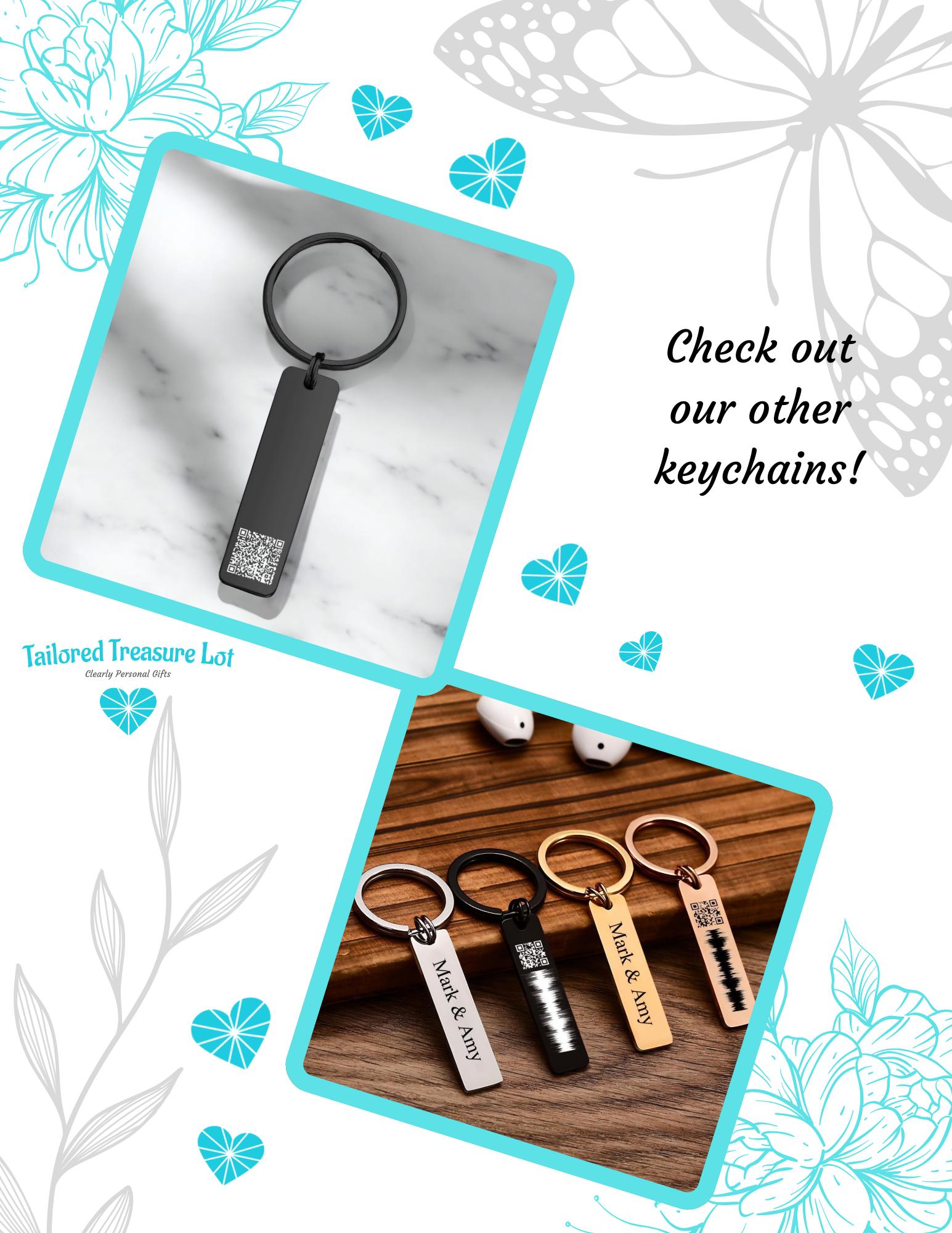 Custom Scan Code Keychain: Personalized Photo, Link, Message - Etsy