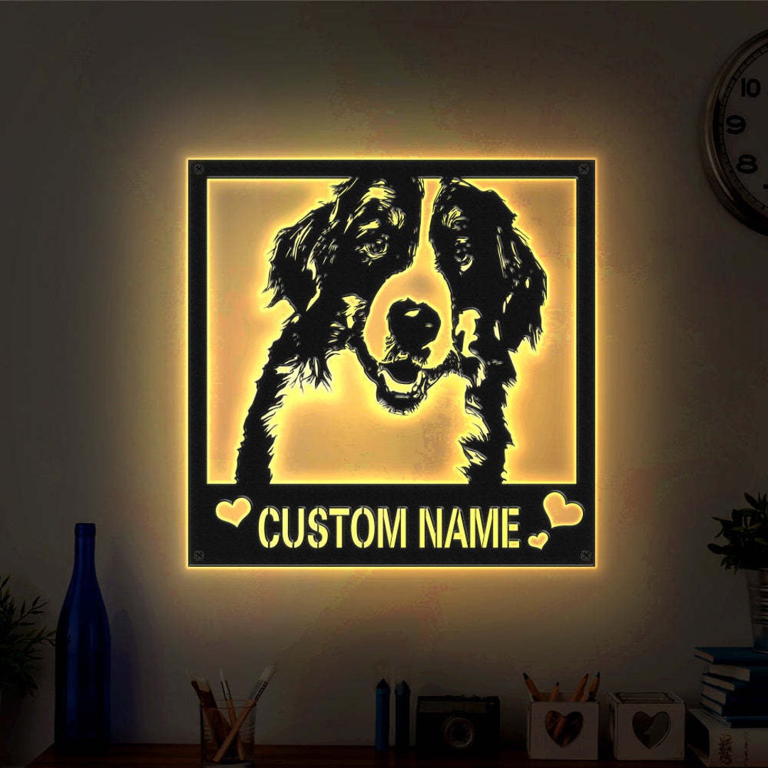 Custom Metal Sign Personalized Photo Light up Name Sign Laser Cut Metal ...