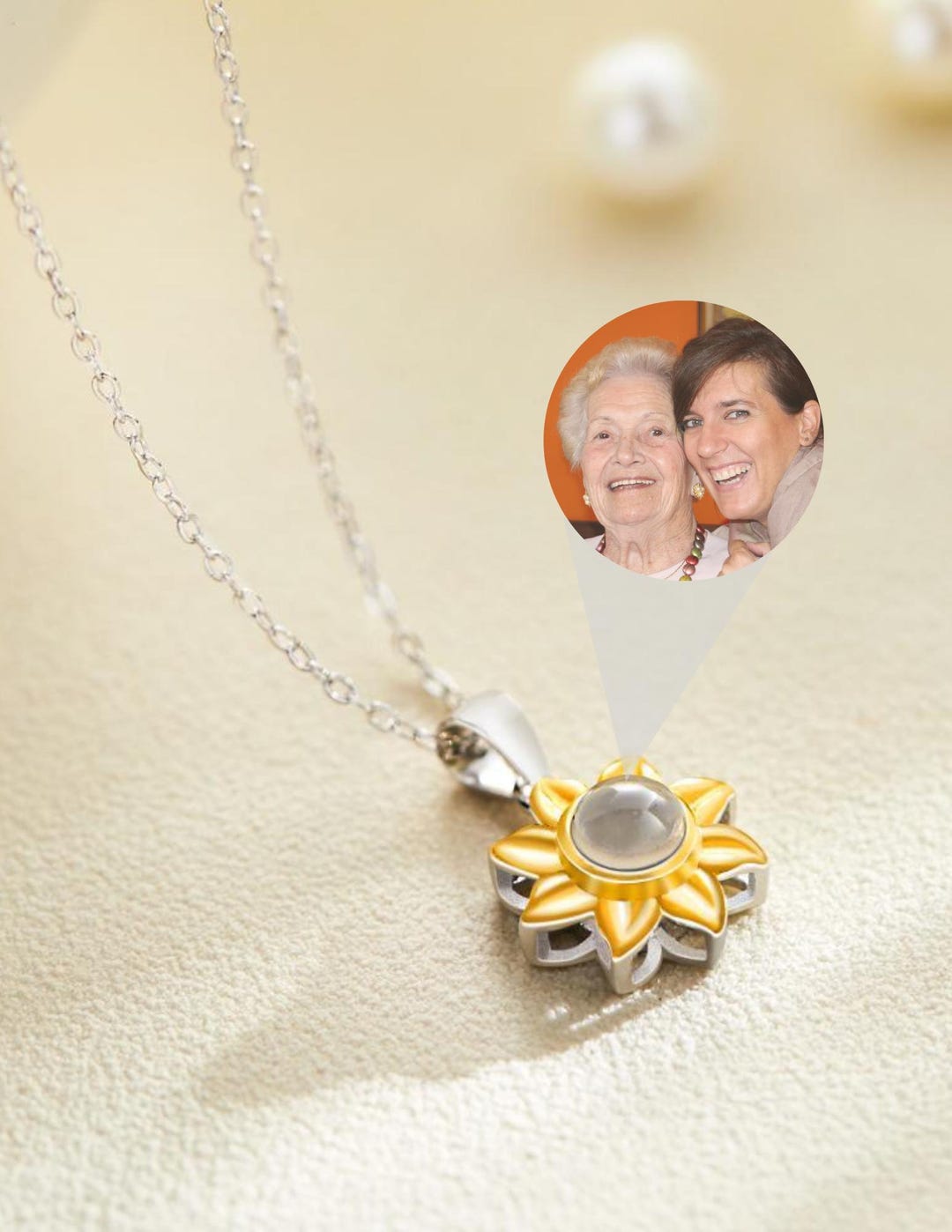 Custom Picture Pendant Photo Projection Necklace Personal Photo ...