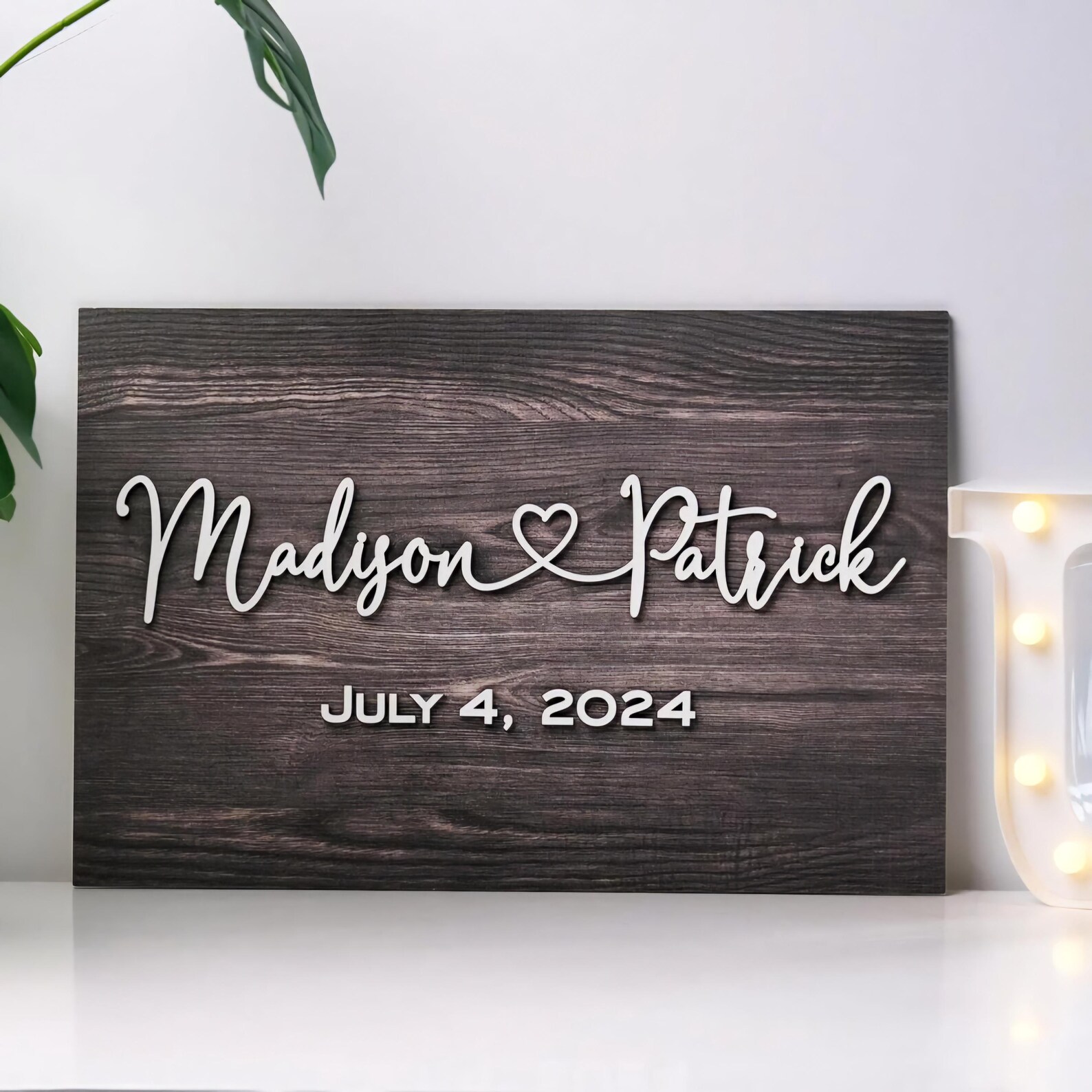Wedding Welcome Sign Couple Names Wood Wedding Venue Sign Custom Wooden ...