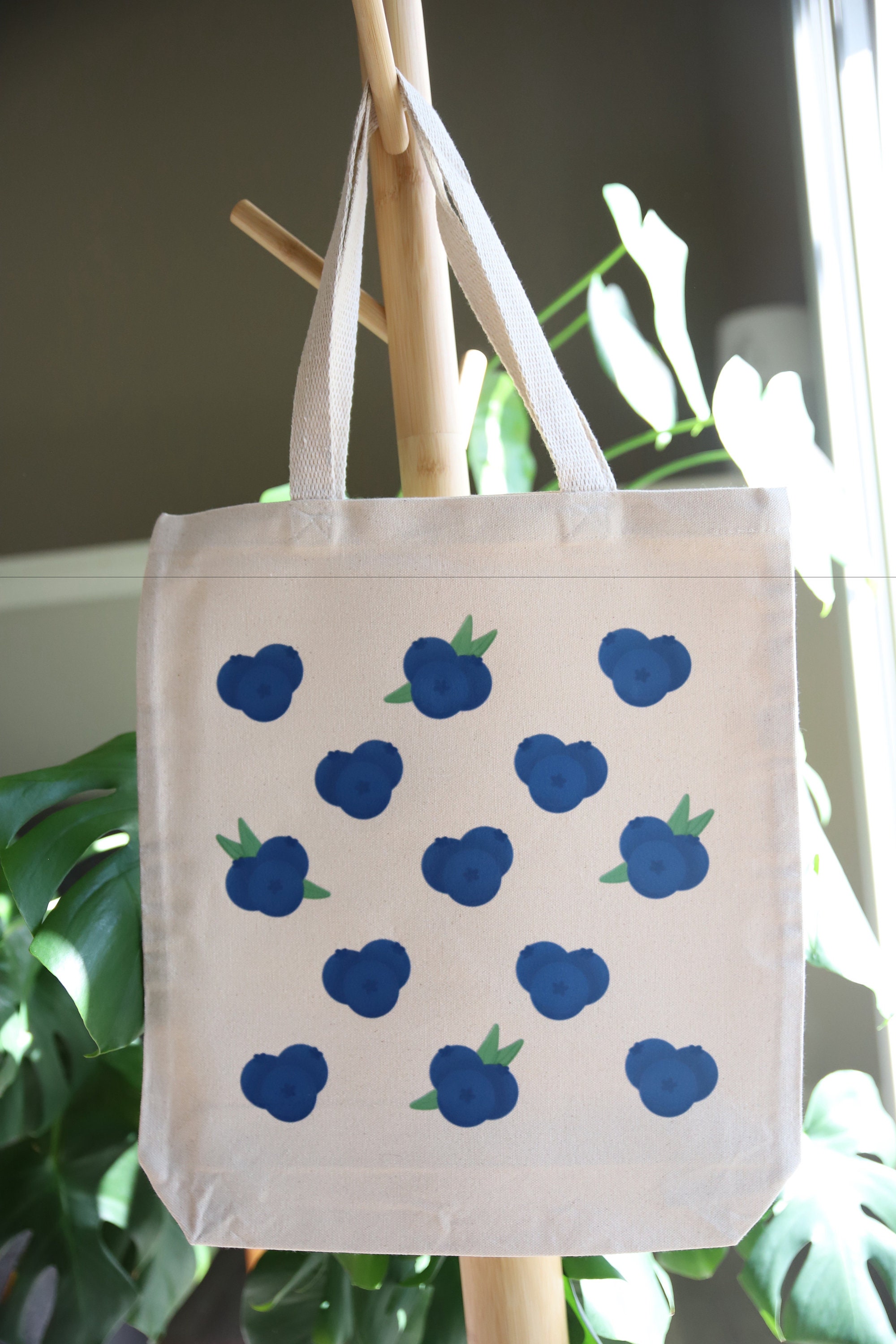 Blueberry Tote Bag Shopping Bag, Canvas Tote Bag - Etsy