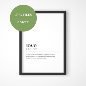 Love Definition Poster - Etsy