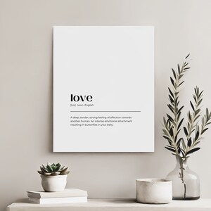 Love Definition Poster - Etsy