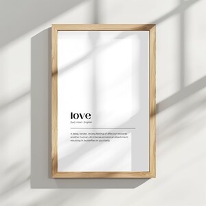 Love Definition Poster - Etsy