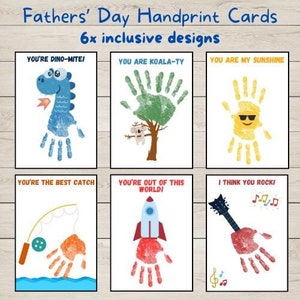 Fathers' Day Handprint Cards | Low Prep Fathers' Day Keepsake - Etsy