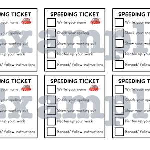 Speeding Tickets | Supporting Students to Slow Down & Not Rush Their ...