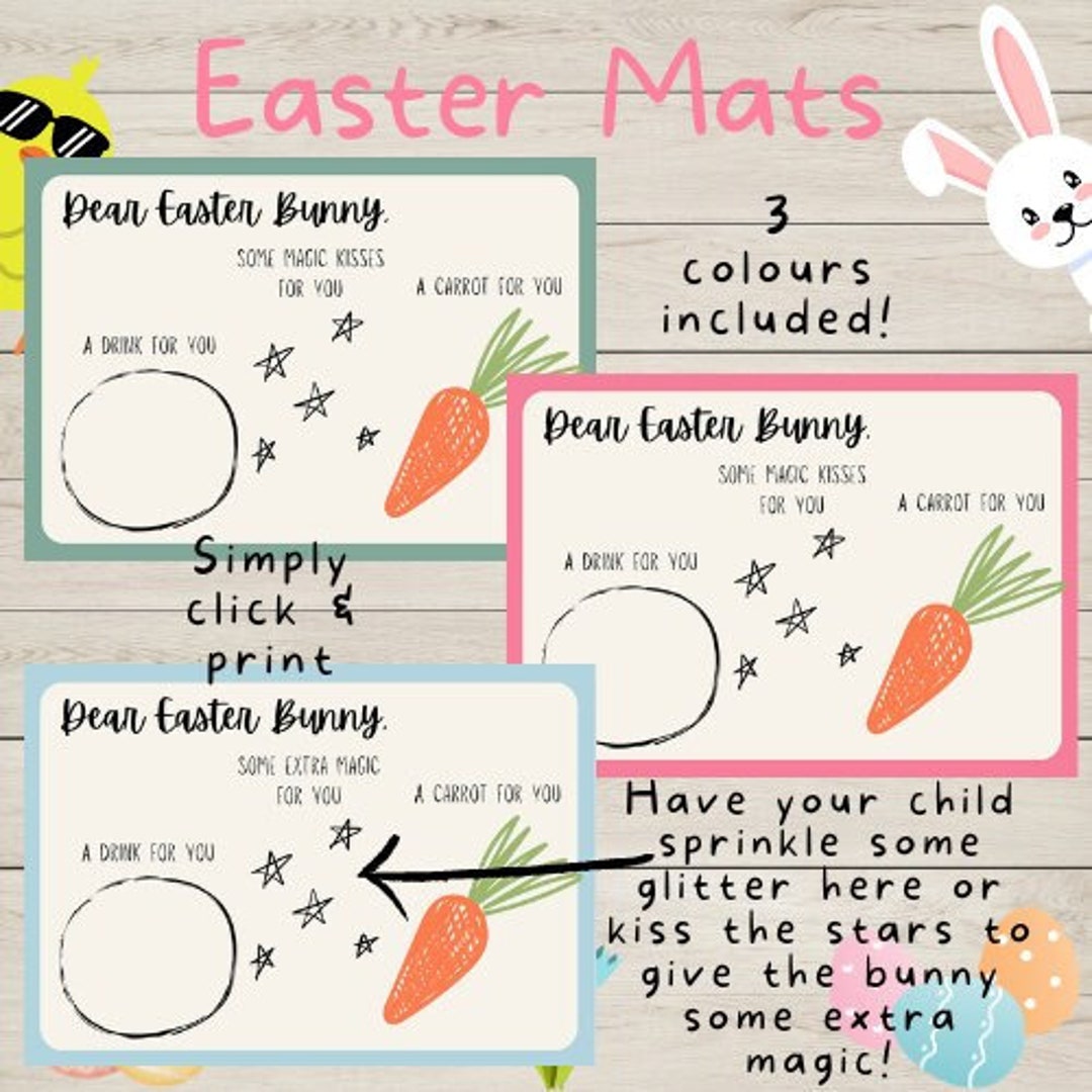 Easter Placemat for the Easter Bunny - Etsy