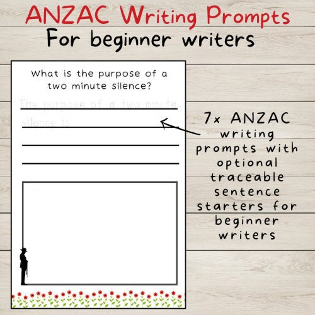 ANZAC Writing Prompts for Beginner Writers - Etsy