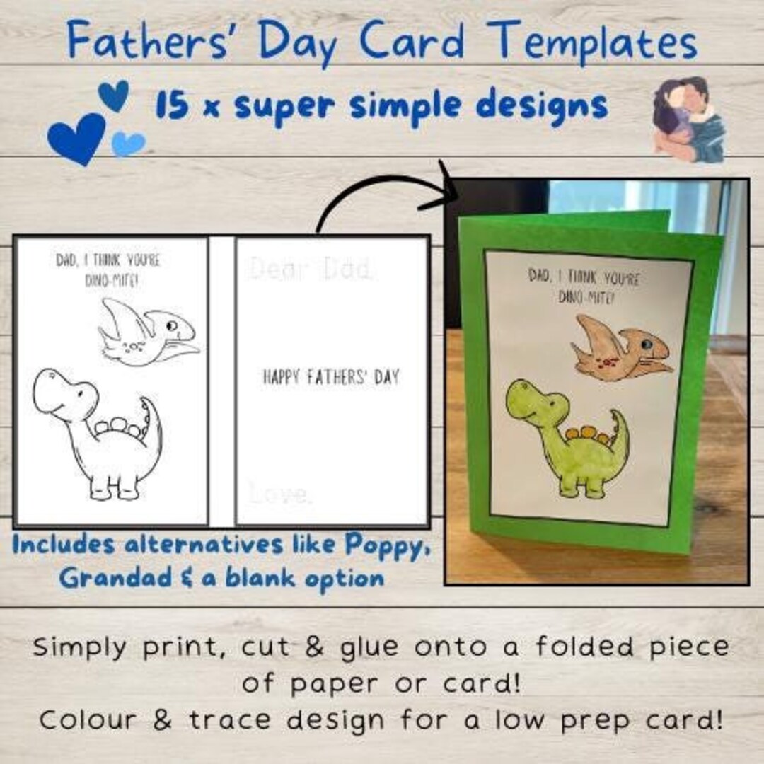 Fathers' Day Cards, Super Simple & Low Prep Designs - Etsy