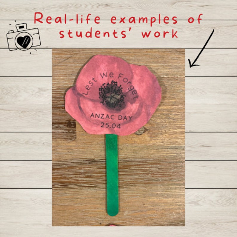 ANZAC Day Poppy Cut-outs, Watercolour Poppy With Text - Etsy Australia