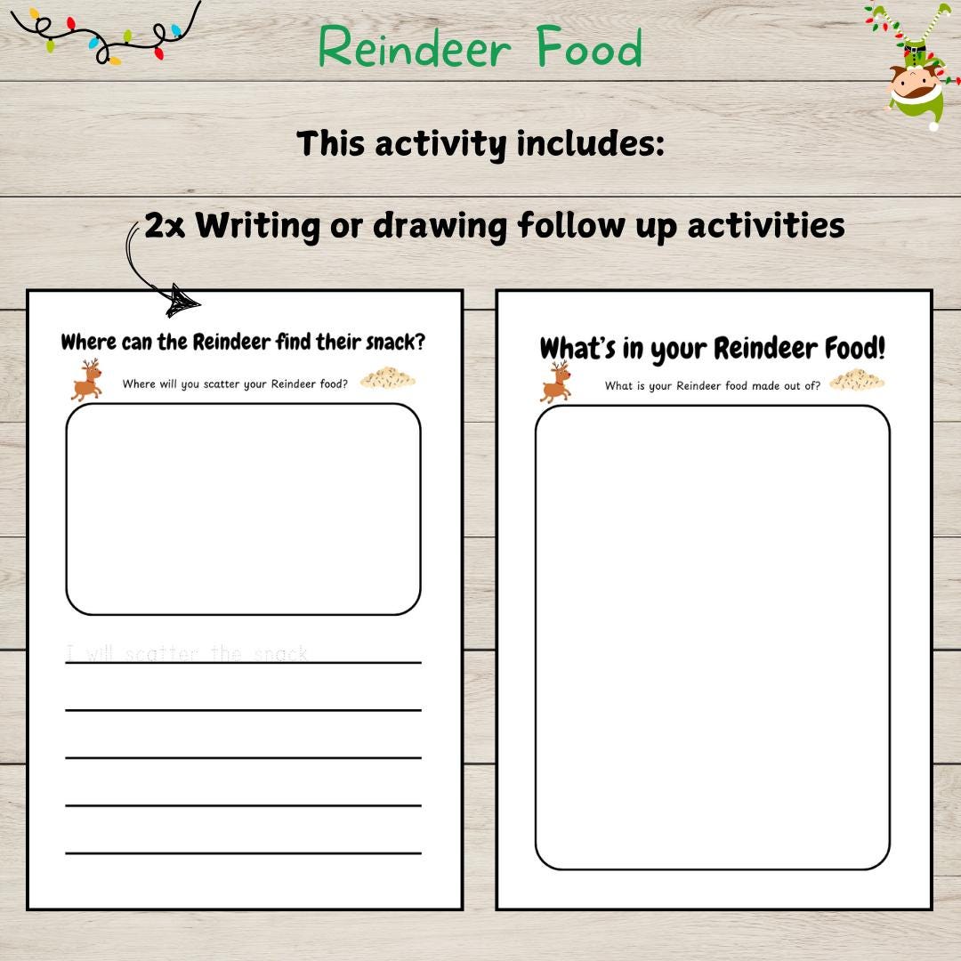 Reindeer Food Christmas Activity | Make Reindeer Food | Poem & Writing ...