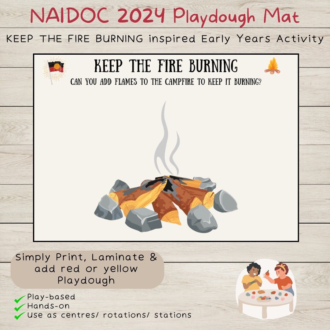 NAIDOC WEEK 2024 | Keep the Fire Burning Inspired Playdough Mat - Etsy