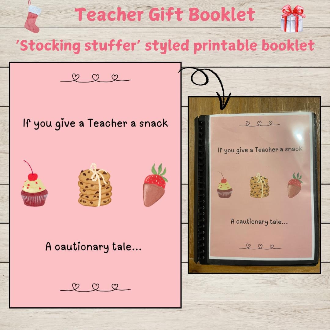 Teacher Gift Booklet | 'stocking Stuffer' Styled Printable Booklet - Etsy