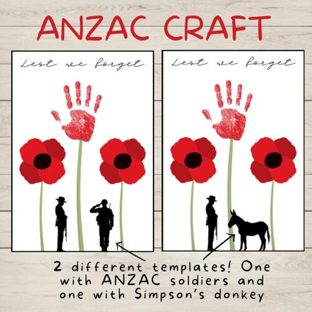 ANZAC Day Craft With Handprints - Etsy