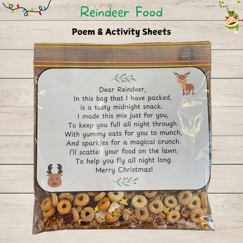 Reindeer Food Christmas Activity | Make Reindeer Food | Poem & Writing ...