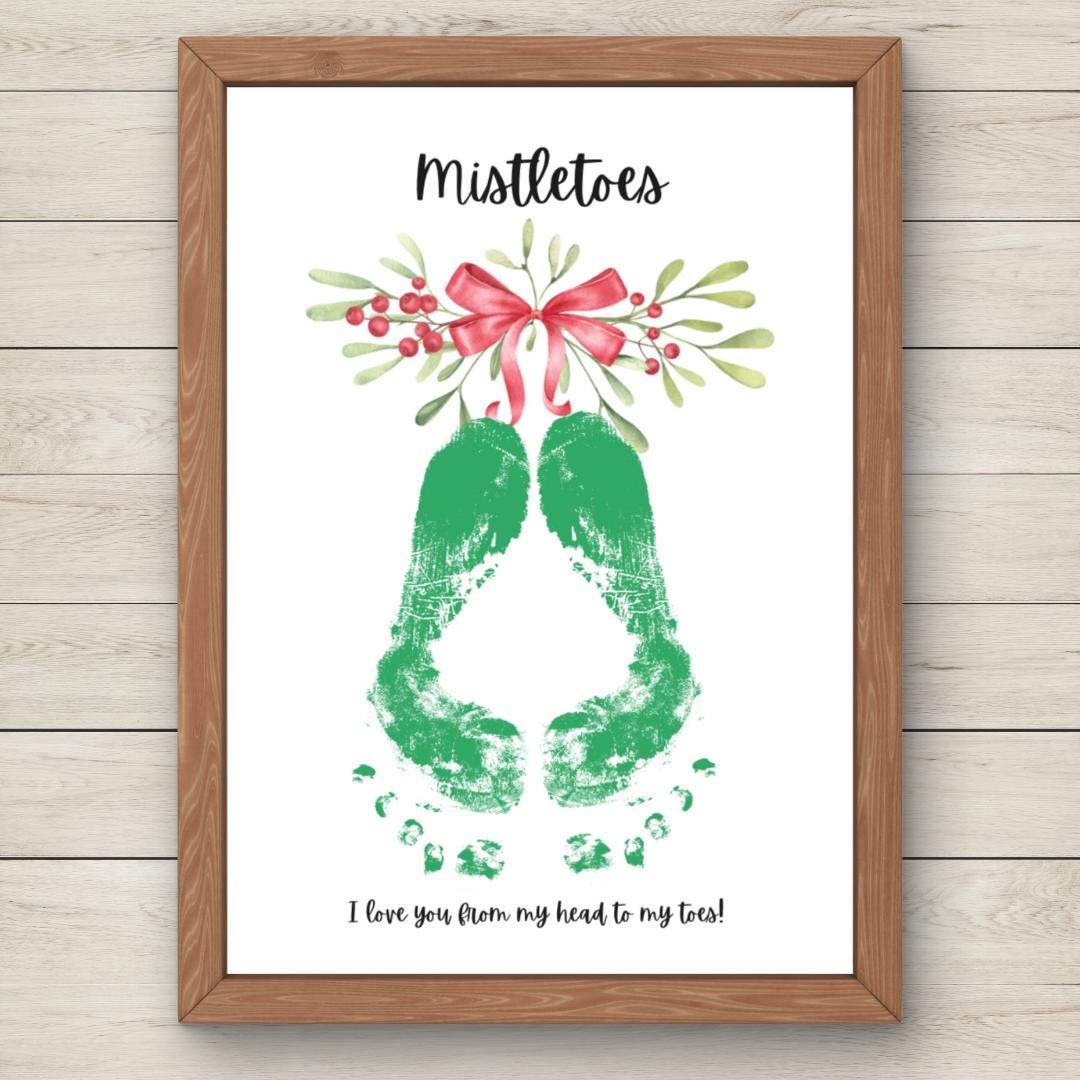Mistletoes Footprint Christmas Craft | Christmas Keepsake | Gift for ...
