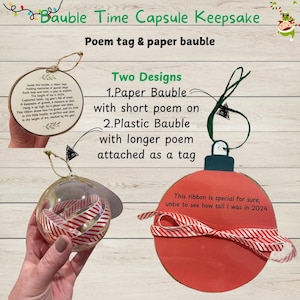Christmas Ribbon Bauble Poem 2025 - Etsy UK